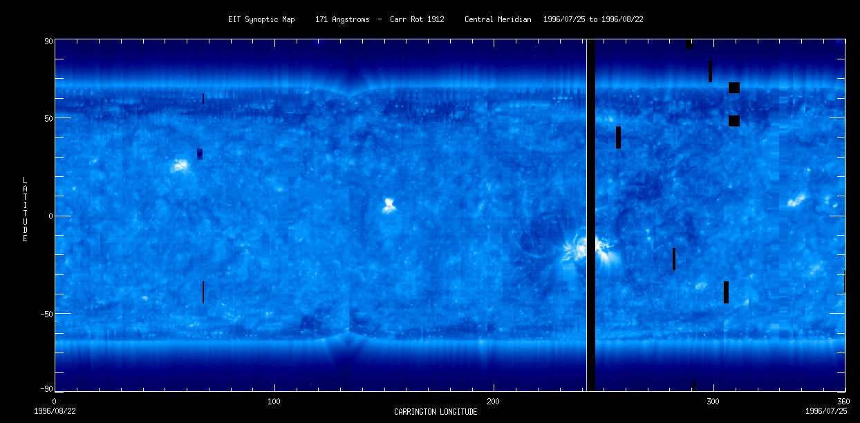 EIT Synoptic Maps - Carrington Rotation 1912