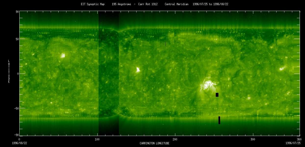 EIT Synoptic Maps - Carrington Rotation 1912