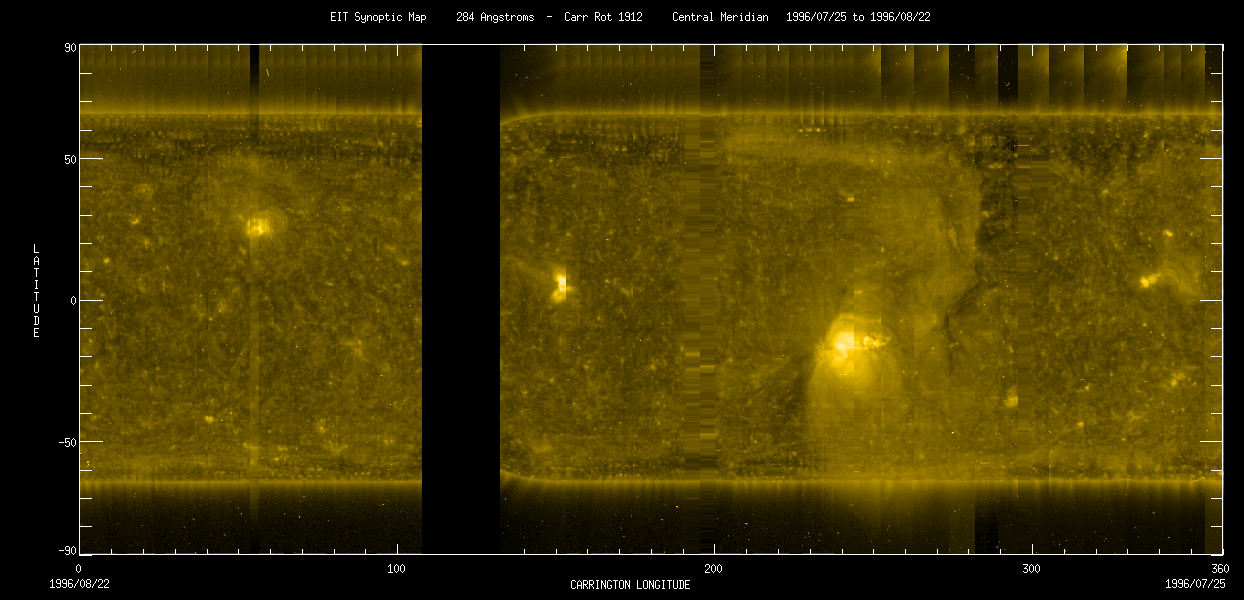 EIT Synoptic Maps - Carrington Rotation 1912