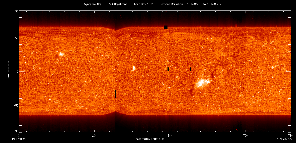 EIT Synoptic Maps - Carrington Rotation 1912