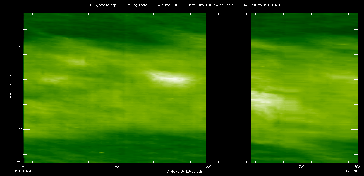 EIT Synoptic Maps - Carrington Rotation 1912
