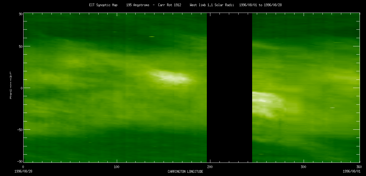 EIT Synoptic Maps - Carrington Rotation 1912